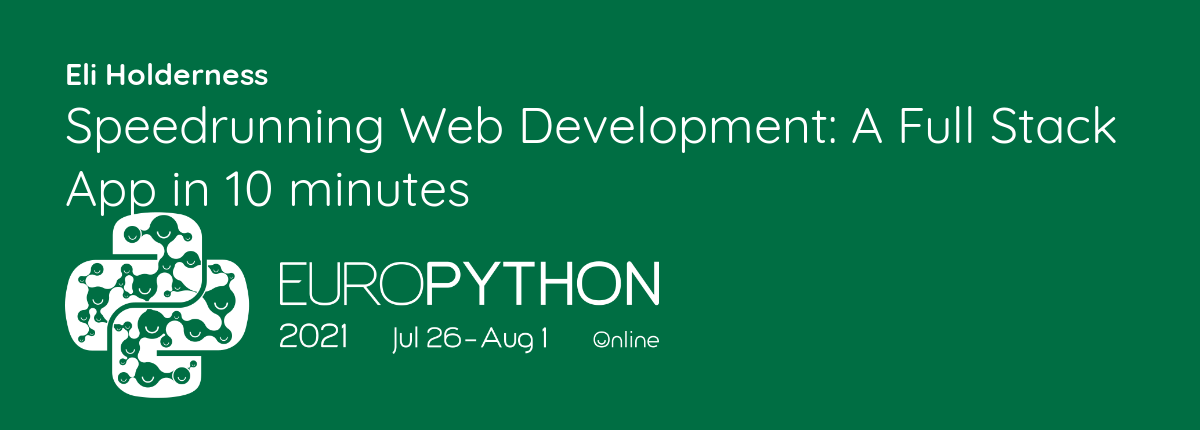 Speedrunning Web Development: A Full Stack App in 10 minutes ... Speedrunning Web Development: A Full Stack App in 10 minutes ...